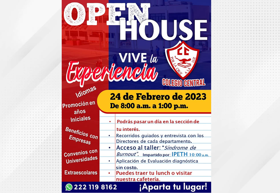 Open House ¡Vive la experiencia! - Colegio Central